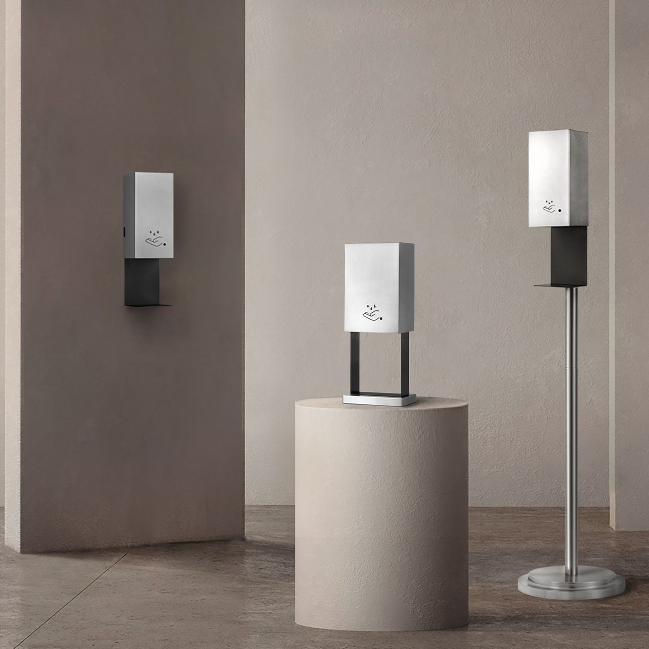 Luxe Wall Mount Touchless Hand Sanitizer Dispenser – 19″, Satin Nickel ...