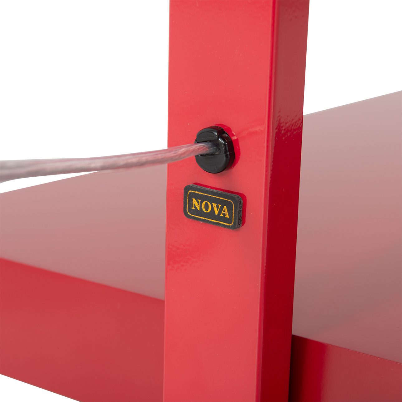 Stretch Arc Floor Lamp – 87″, Red Finish, Step Switch, Sturdy ...