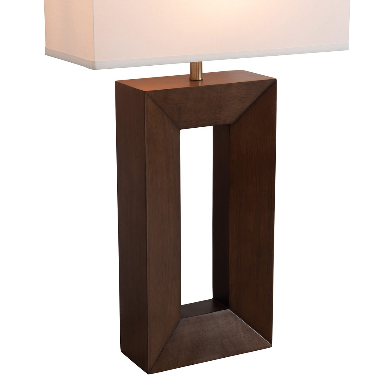 Julie Standing Table Lamp – Ebony Wood Finish, Weathered Brass, White ...